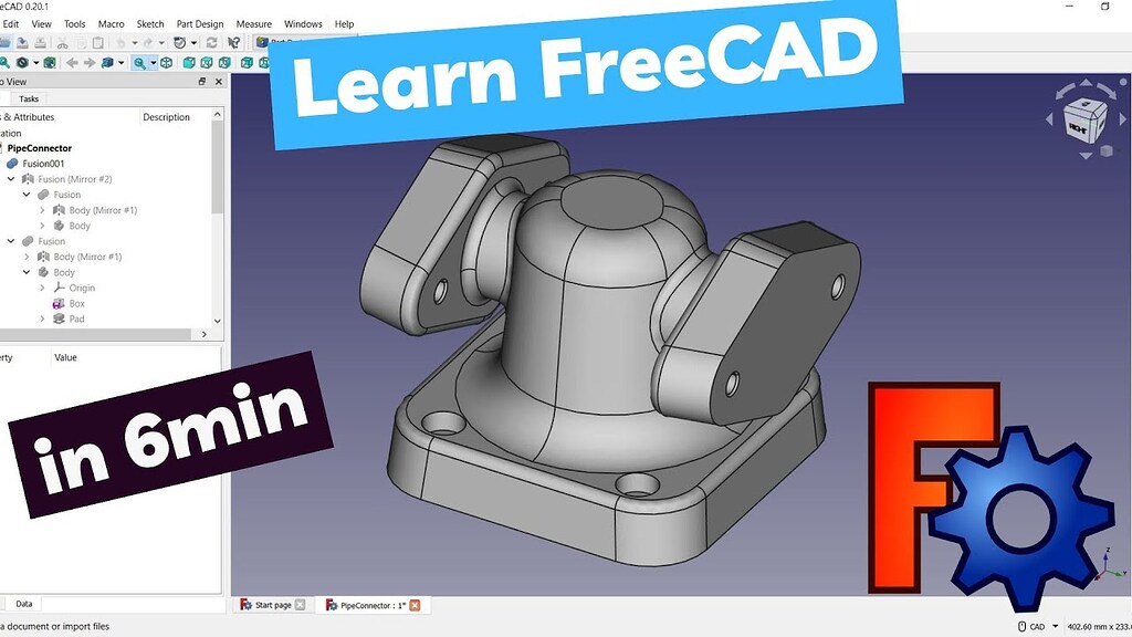 Learn FreeCAD in 6min | تعلم برنامج الفريكاد - الهندسة الميكانيكية - منتدى المهندس